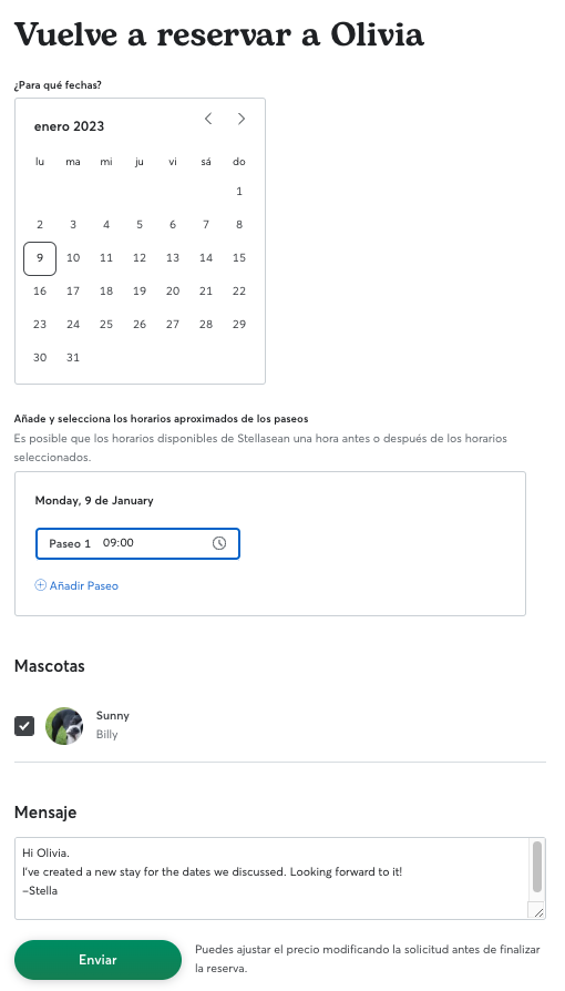 ¿Cómo confirmar una reserva con el dueño de una mascota o crear una ...